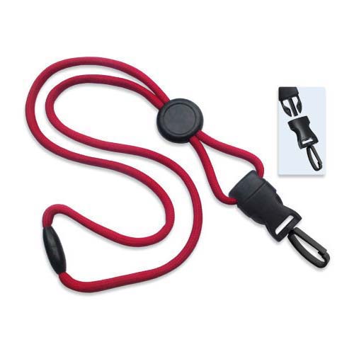 Cord Lanyard with Break-Away, Slider & Detachable Swivel Snap Hook2210 ...