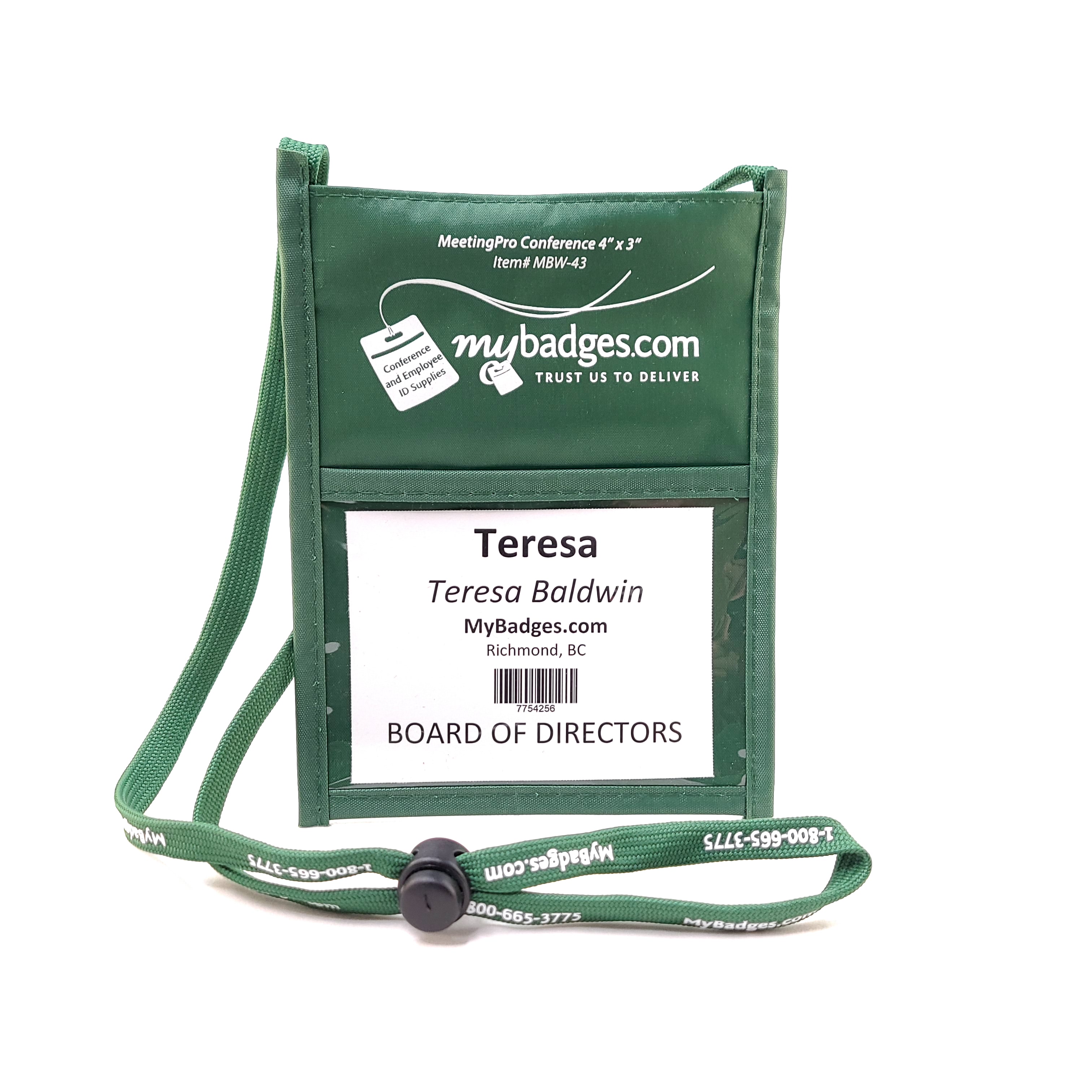 MeetingPro Conference Neck Wallet, 1-Color Imprint - 4" x 3"MBW-43 ...