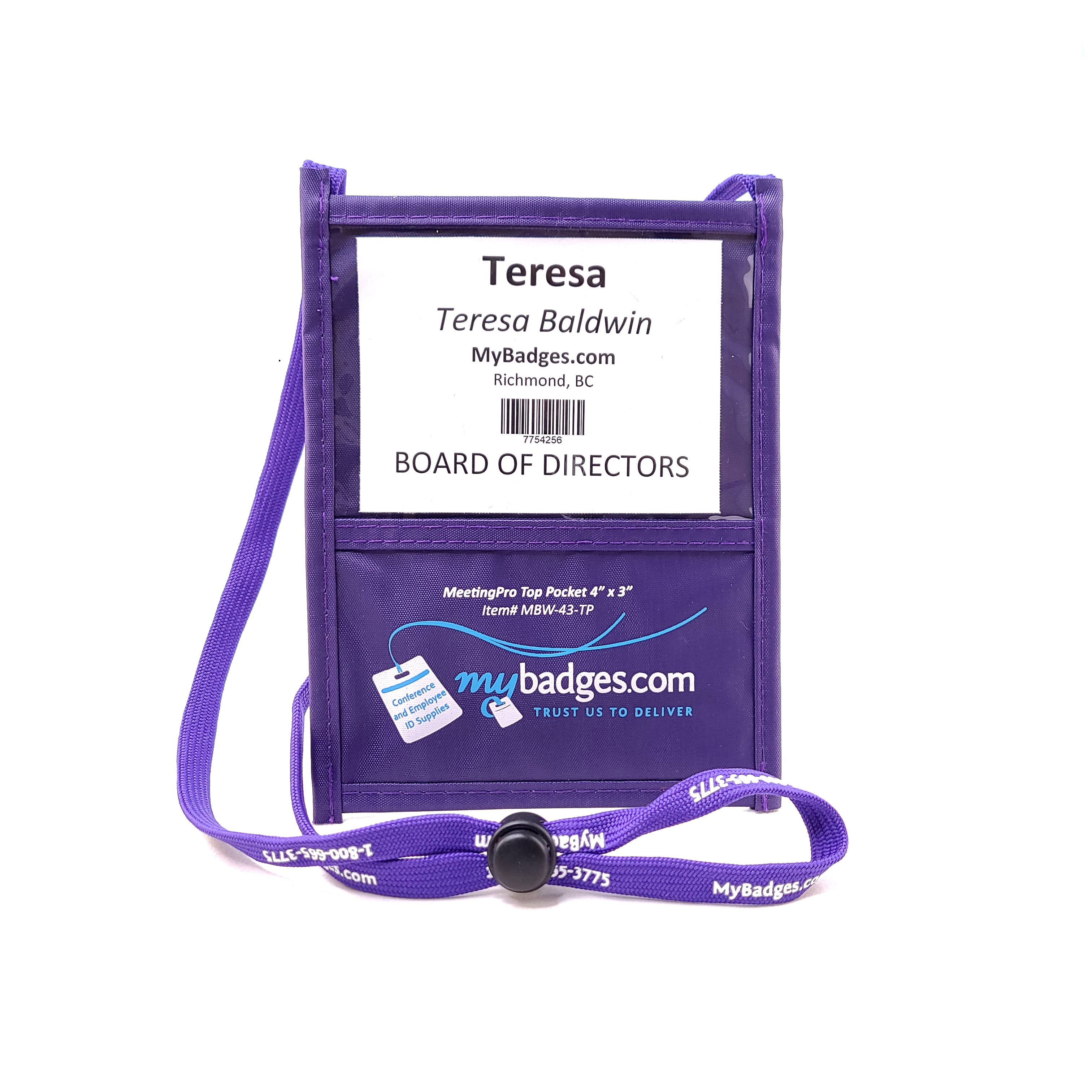 Name Badge Inserts - Vertical, Printable 4” x 5 1/4″ B-4P- MyBadges USA