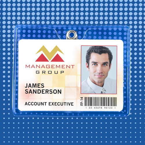 Premium Horizontal Clip On ID Card Holder, 4" x 3" - MyBadges