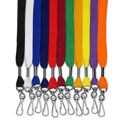Employee Lanyards - Custom Imprint or Plain Flat / Cord Lanyards ...